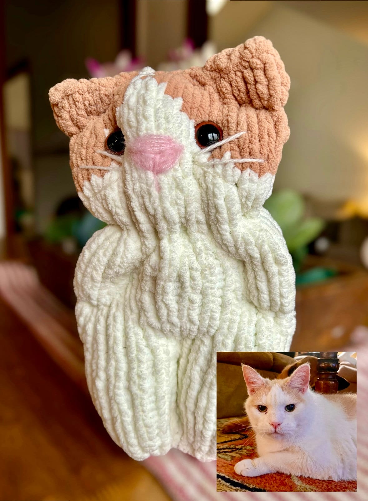 Custom Cat Doll, Custom Cat Plush, Handknit Cat Doll, Cat Stuffed ...