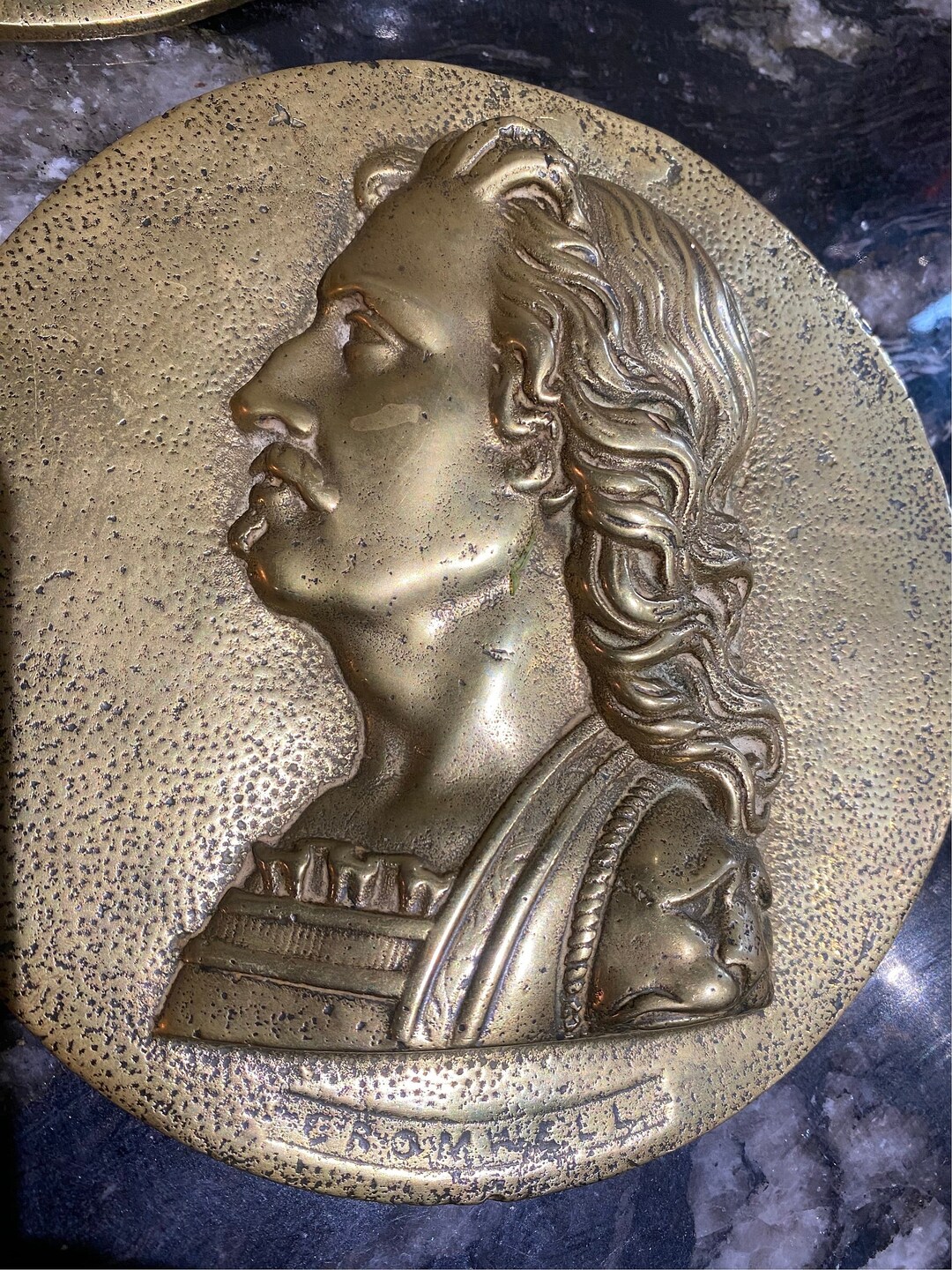 Vintage Brass Wall Plaque Hanging Cromwell - Etsy
