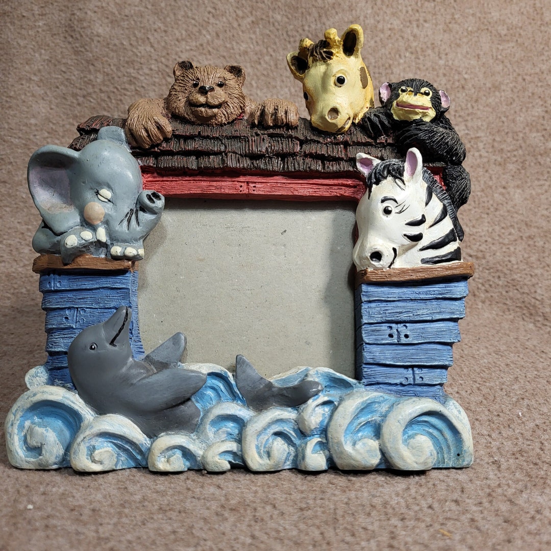 Vintage 1993-3D Figi, Noahs Ark Frame 7x6.5in. Pic - Etsy