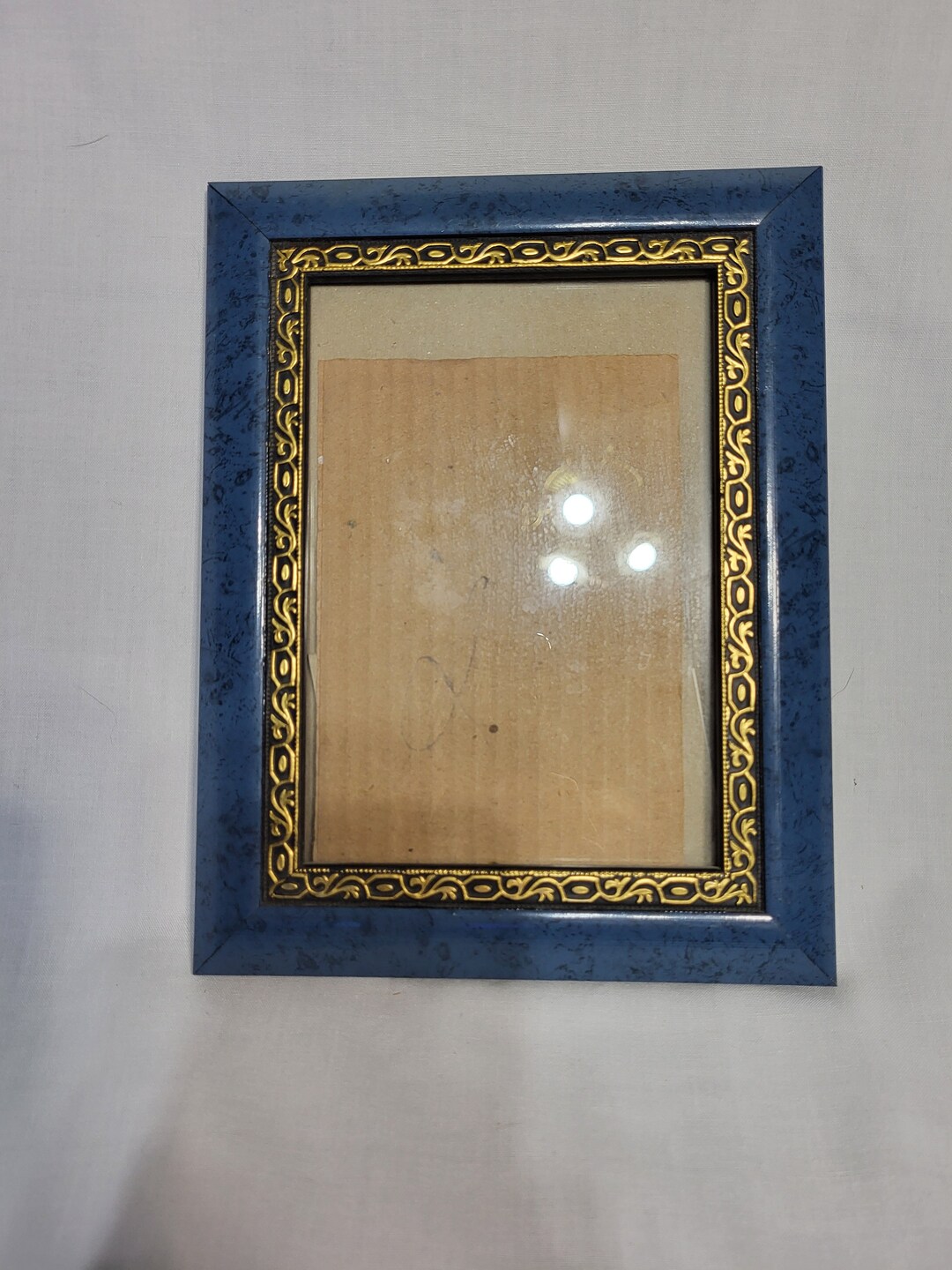 Blue and Gold Plastic Standing Photo Frame 4x6 Photo 9x7 Frame - Etsy