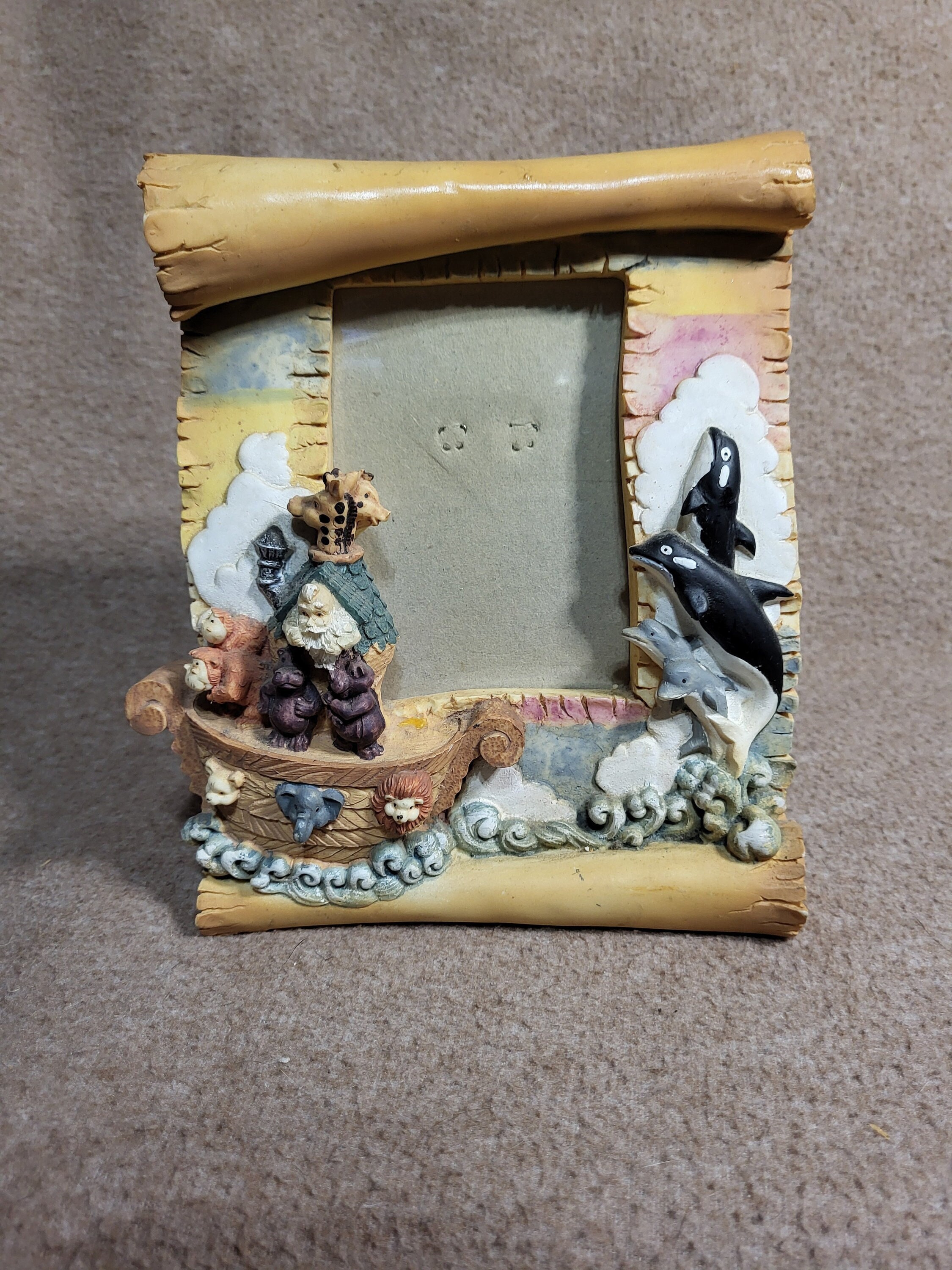 Vtg. 3D Standing Noahs Ark Picture Frame on Scroll - Etsy