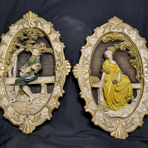 Chalkware Plaques - Etsy