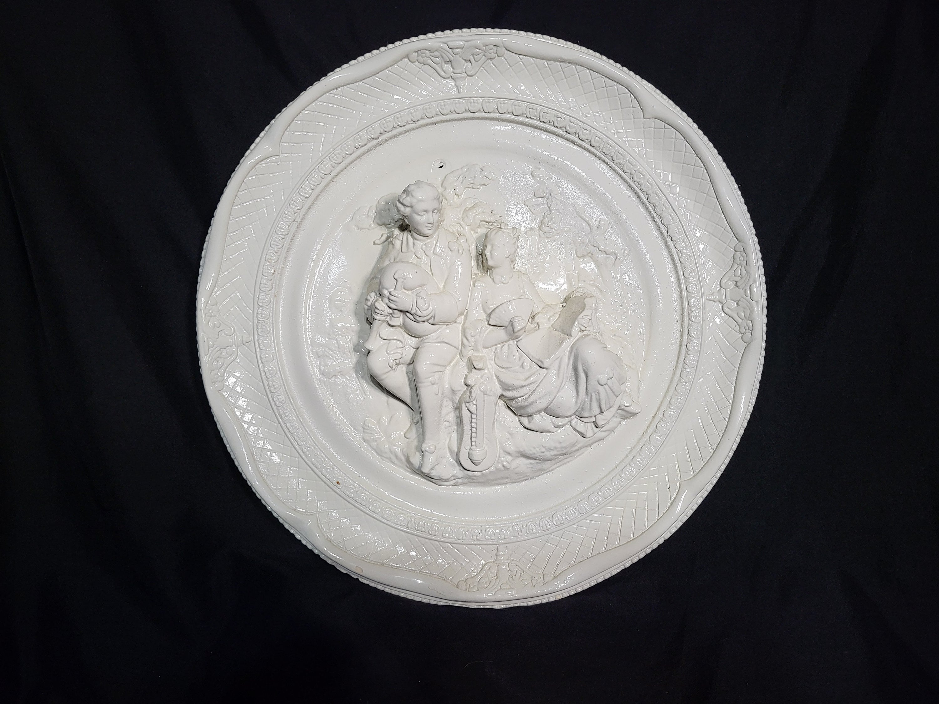 20th Century Plaster Cast Wall Hanging Depicting a Classic Couple - Etsy