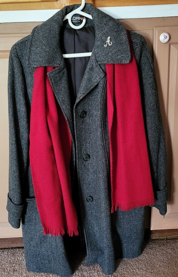 70s grey wool coat - Gem