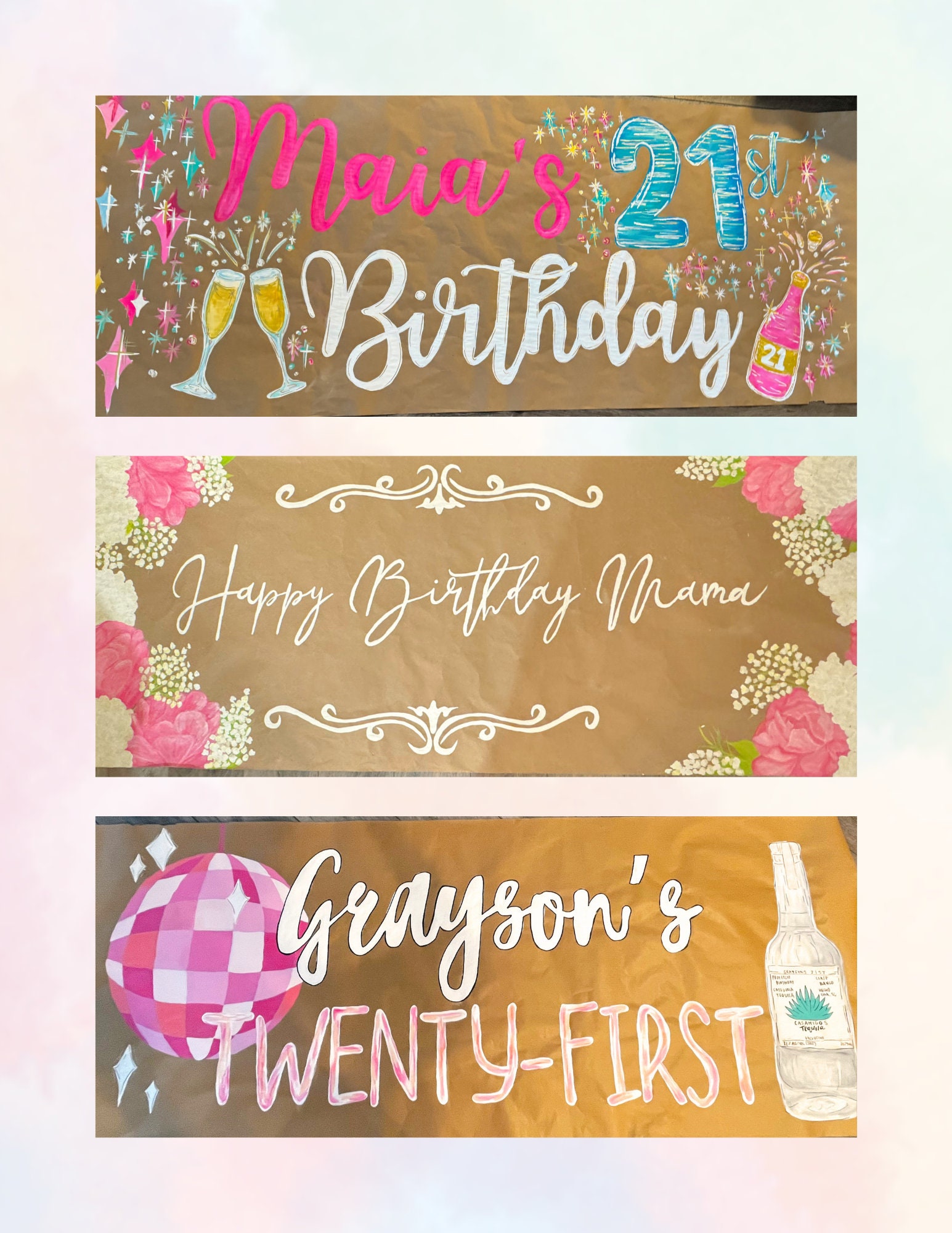 Hand Painted Banners - Customizable - Etsy