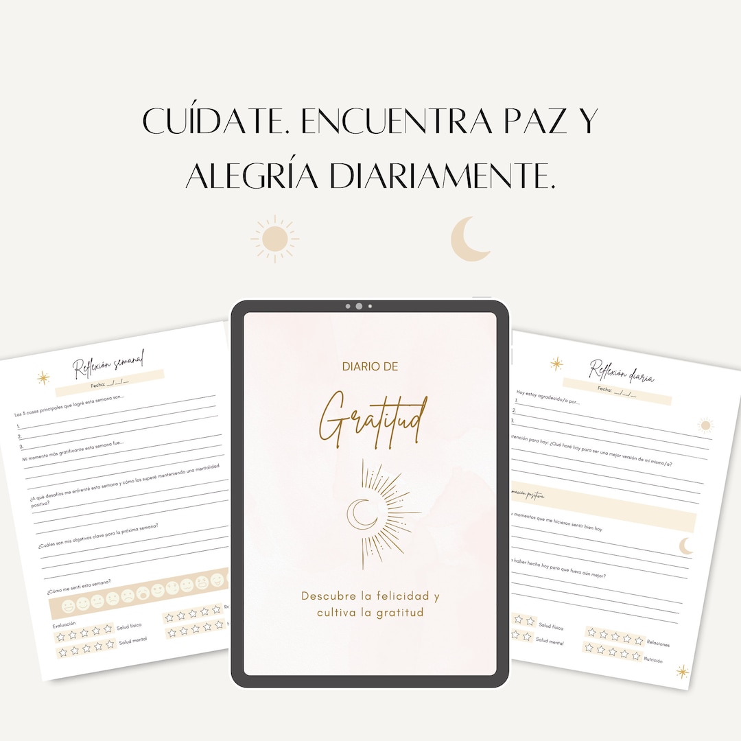 Diario De Gratitud Digital | PDF, iPad Goodnotes | Bienestar Y ...