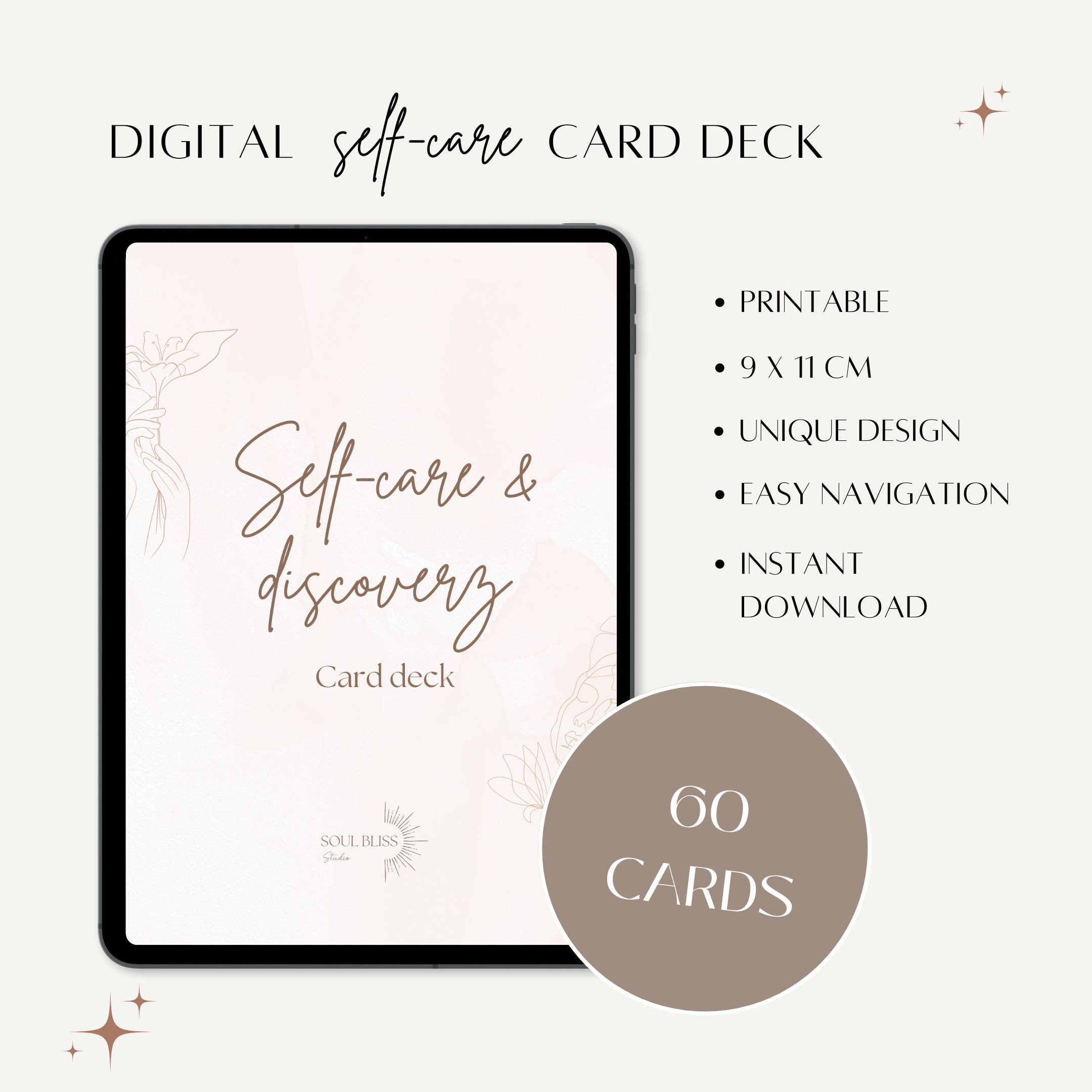 Digital Affirmation Cards for Self-care and Self-discovery Reflection ...