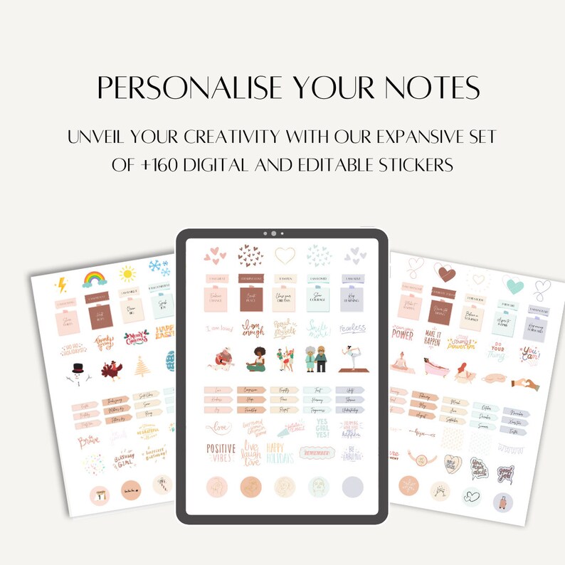 Canva Template Stickers Bundle | Planner, Goodnotes Stickers | Self ...