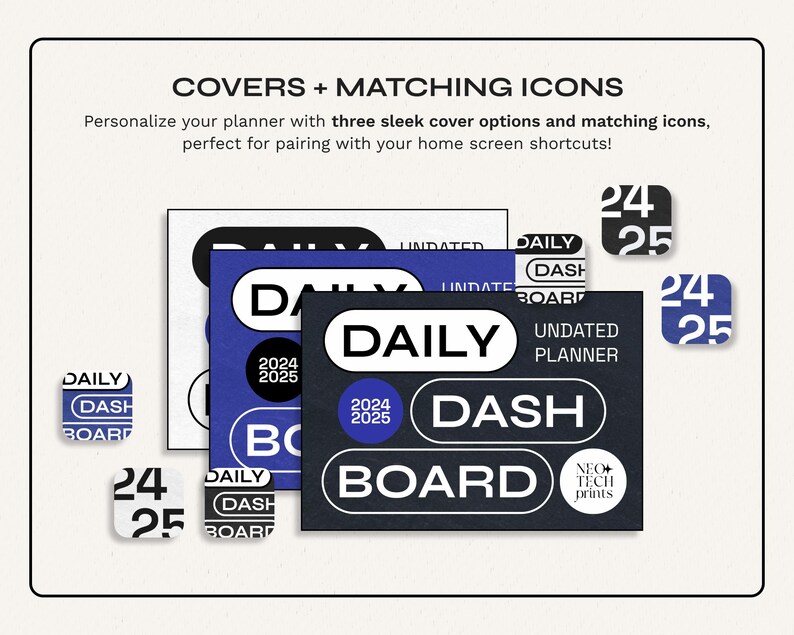 Undated 2024-2025 Daily Dashboard Planner Print/digital for Goodnotes ...