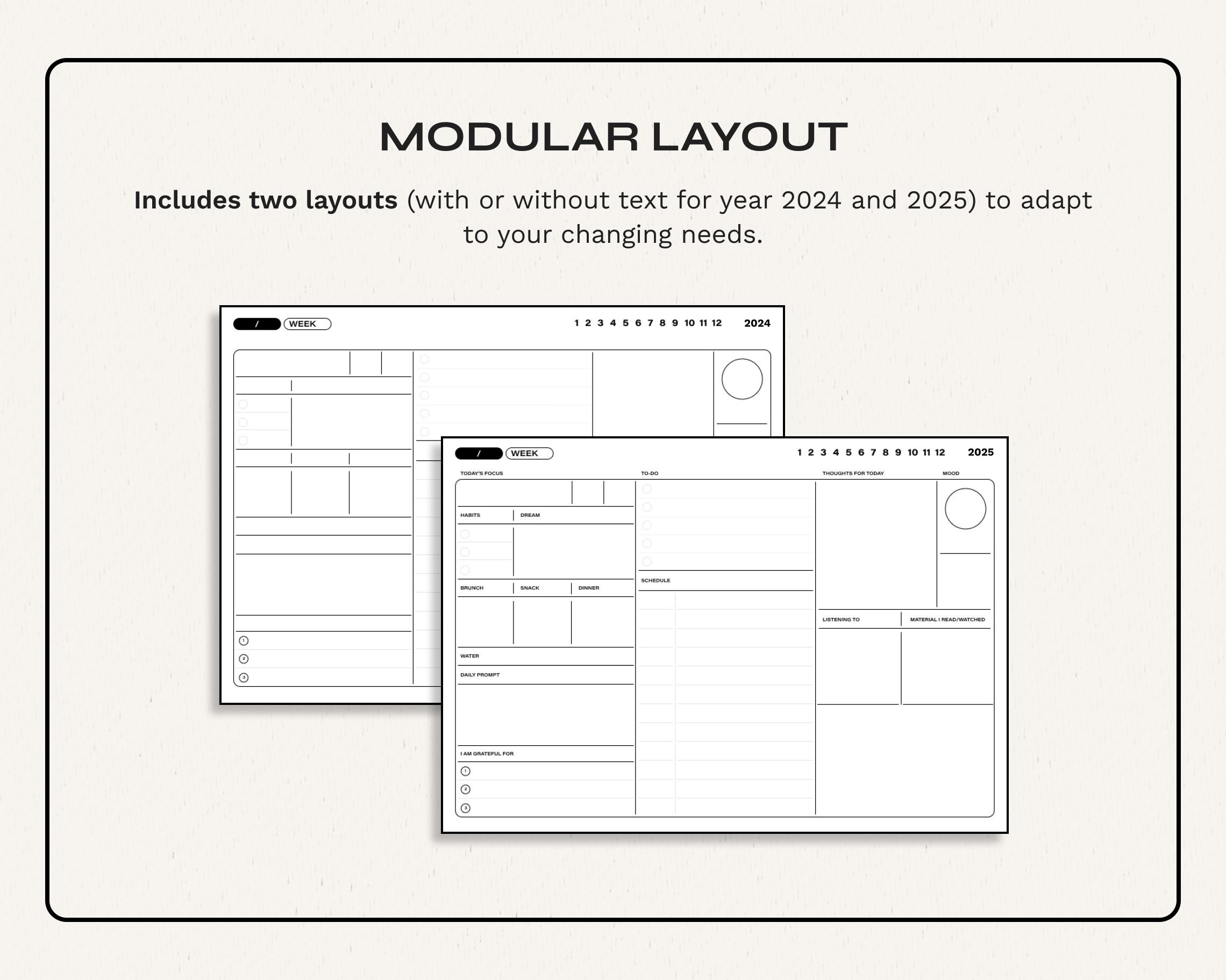 Undated 2024-2025 Daily Dashboard Planner Print/digital for Goodnotes ...