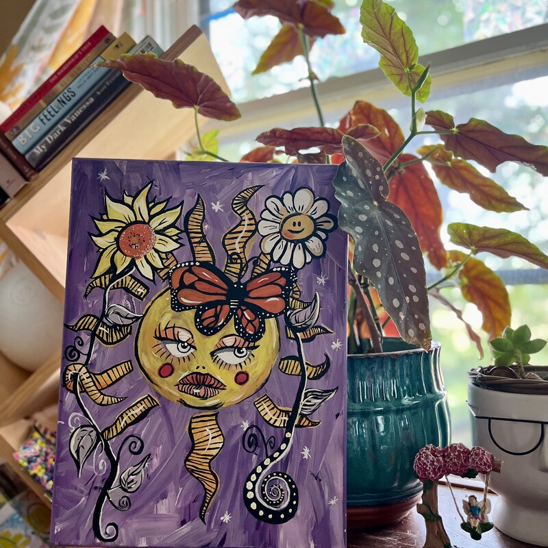Funky Faces Painting - Etsy