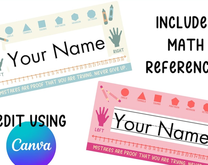 Black and White Classroom Labels, Student Name Tags, Printable ...