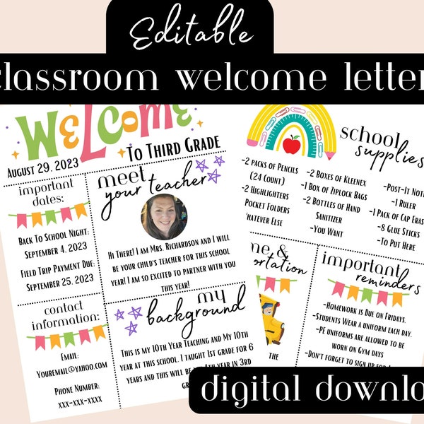 Welcome Letter - Etsy