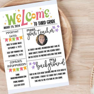 Editable Teacher Welcome Letter Template: Back to School (digital ...