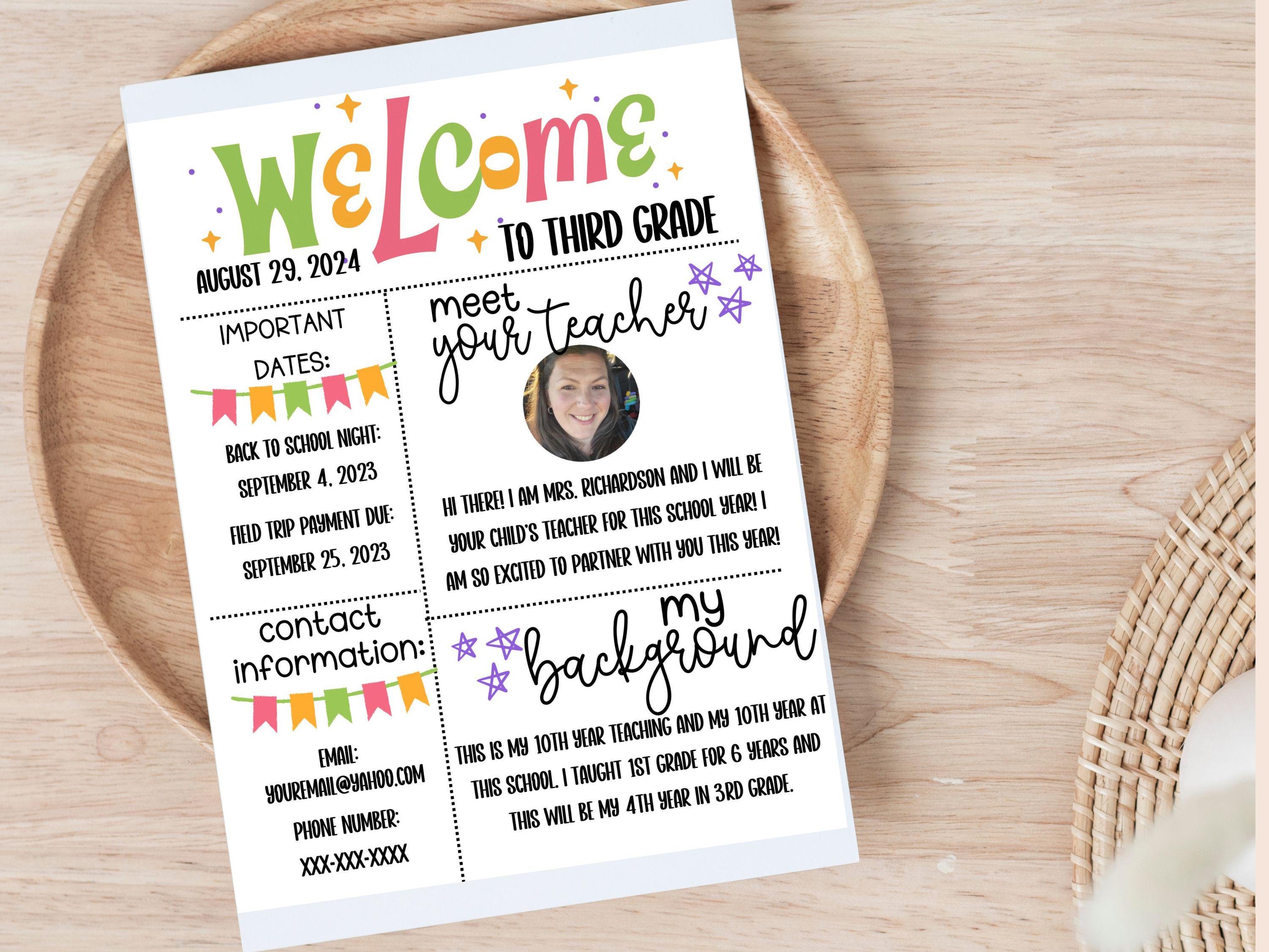 Editable Teacher Welcome Letter Template: Back to School (digital ...