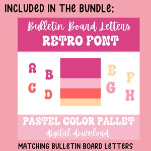 Retro Classroom Bulletin Board Kit: Pastel Decor (digital Download) - Etsy