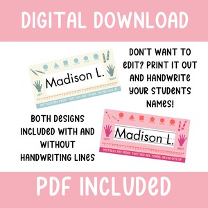 Name Tags Editable Name Plates Back to School Desk Tags Classroom Decor ...