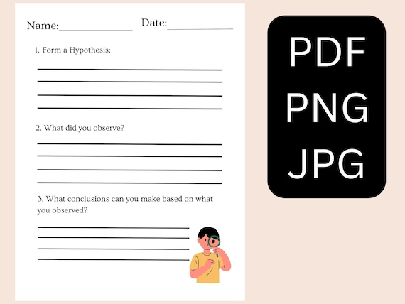 Scientific Observation Template Worksheet For Grade 6 Science