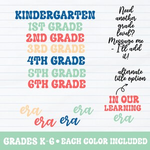 Retro Bulletin Board Set Pastel Colors in Our Learning Era Grade PNG ...
