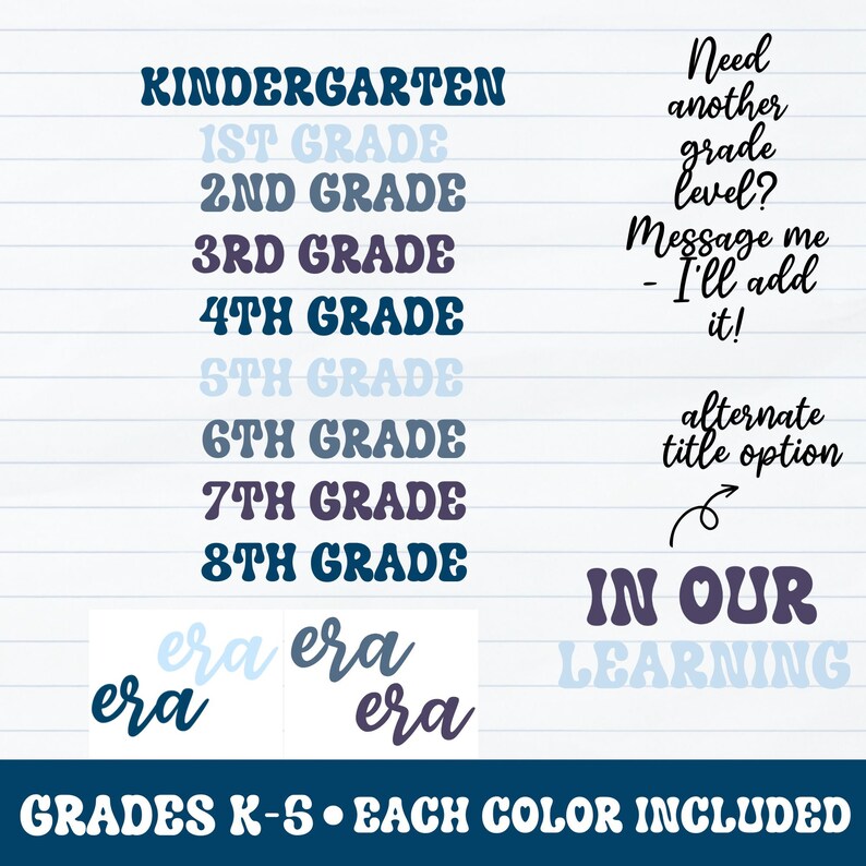 Retro Bulletin Board Kit Midnight Era Colors in Our Learning Era Grade ...