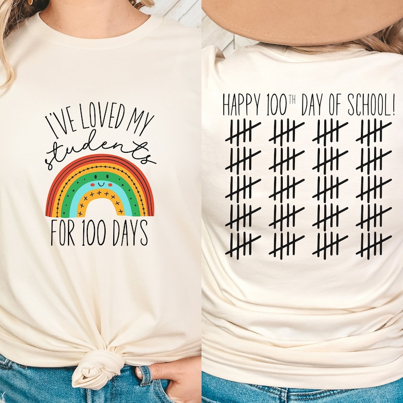 100th Day of School Shirt Teacher, Shirt for 100th Day of School, 100 ...