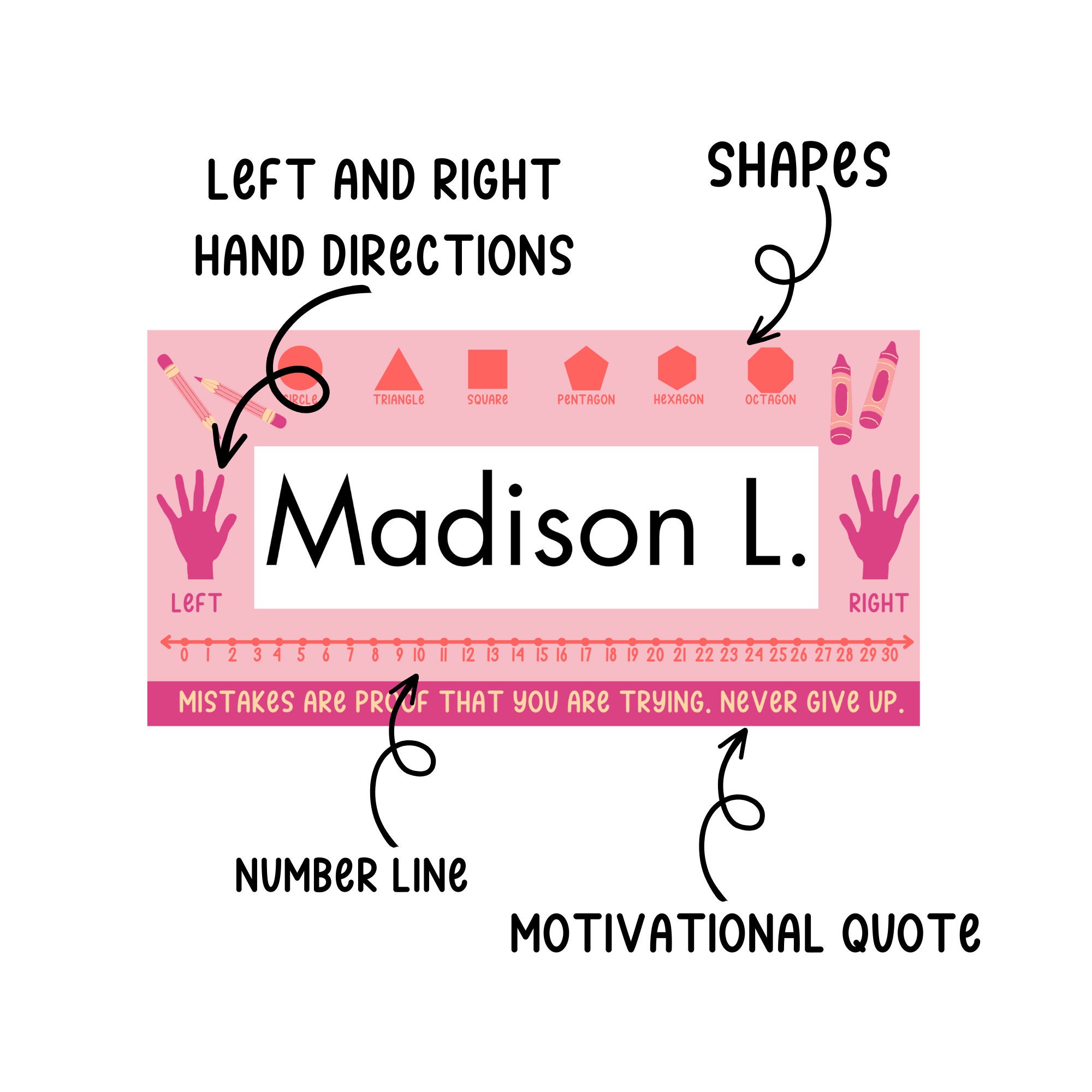 Editable Math Name Tags: Back to School Classroom Decor (digital ...