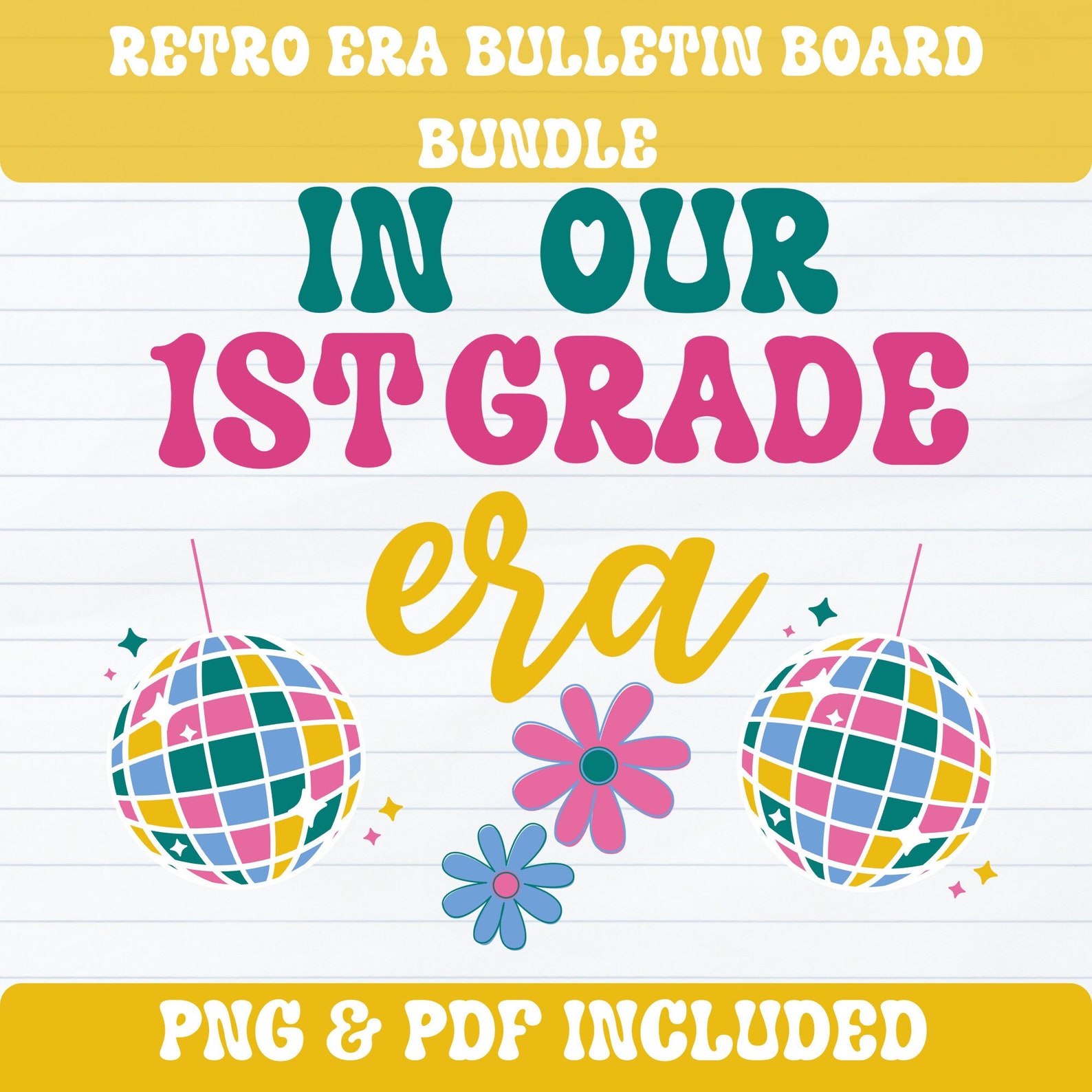 Retro Bulletin Board Set Pastel Colors in Our Learning Era Grade PNG ...