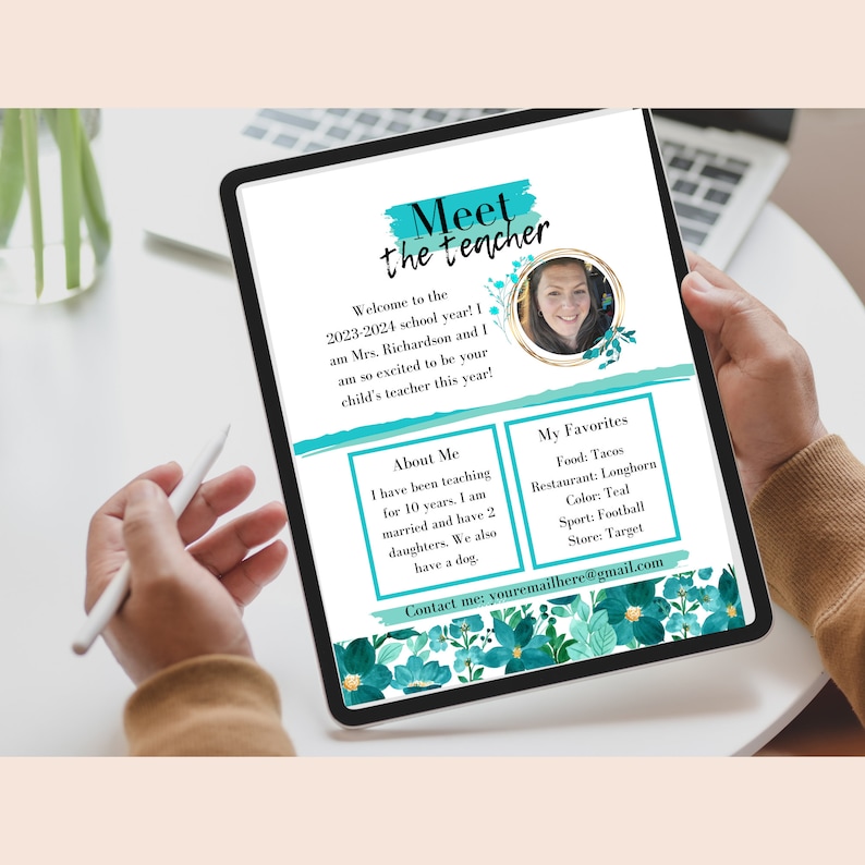 Editable Meet the Teacher Letter Template: Back to School (digital ...