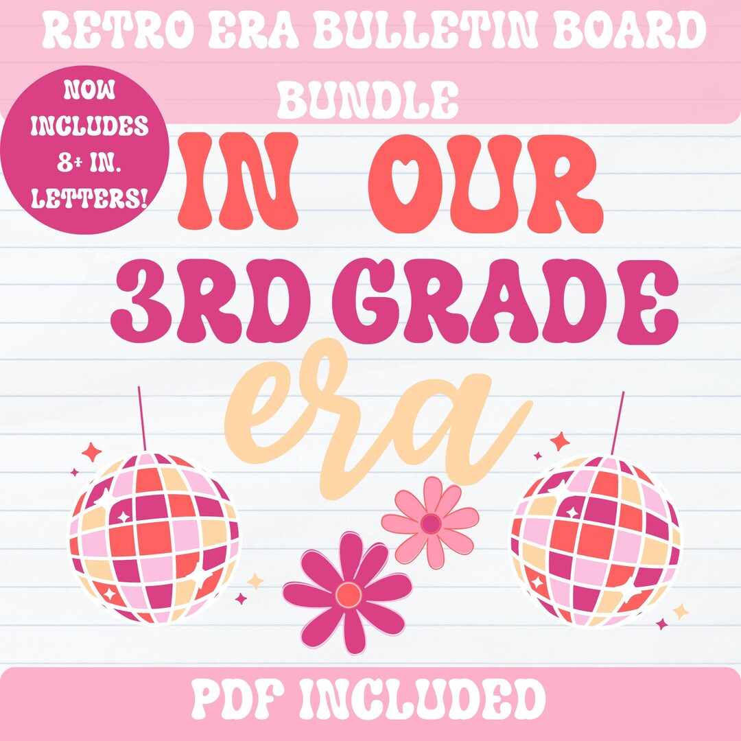 Retro Pastel Bulletin Board Kit: Disco Ball Classroom Decor (PNG & PDF ...