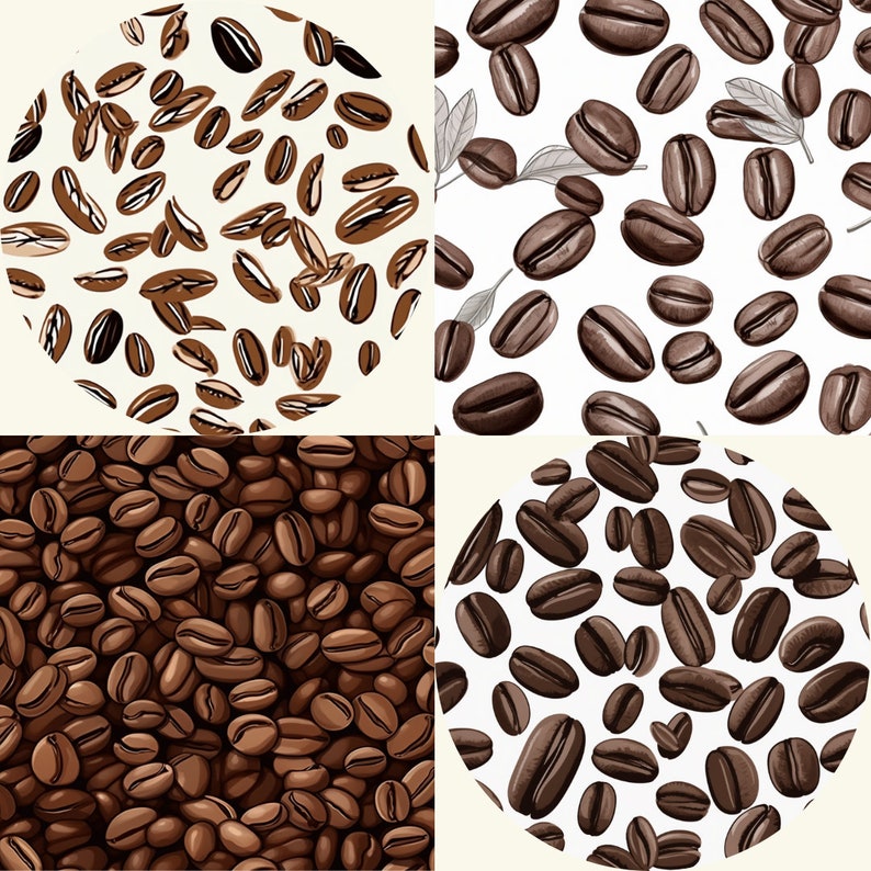 COFFEE BEAN Patterns X8 | High-quality Seamless Digital Prints ...