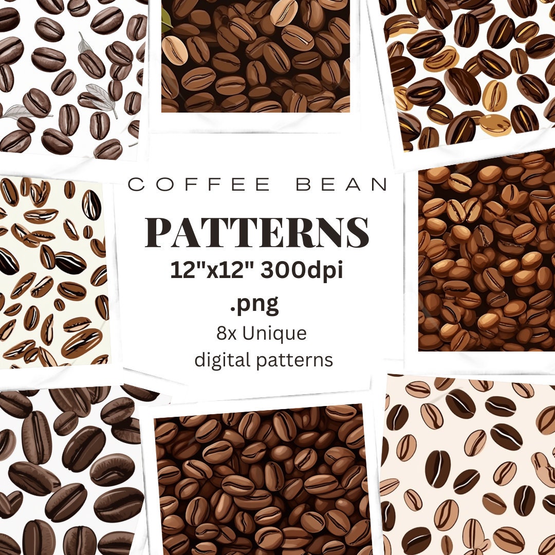 COFFEE BEAN Patterns X8 | High-quality Seamless Digital Prints ...