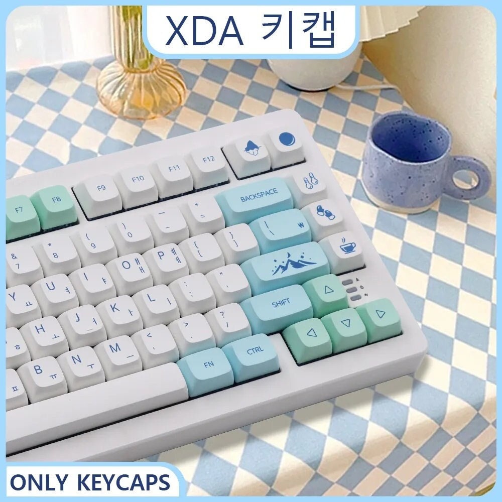 Korean XDA Keycaps Cute Blue & Green Keycaps Cherry MX - Etsy Australia