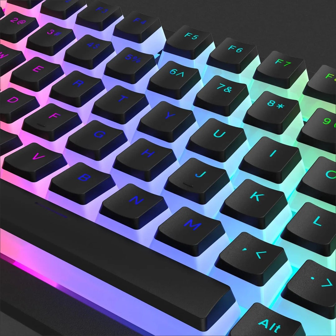 Shine Through OEM Profile PBT Double Shot Keycaps Pudding Keycaps ...