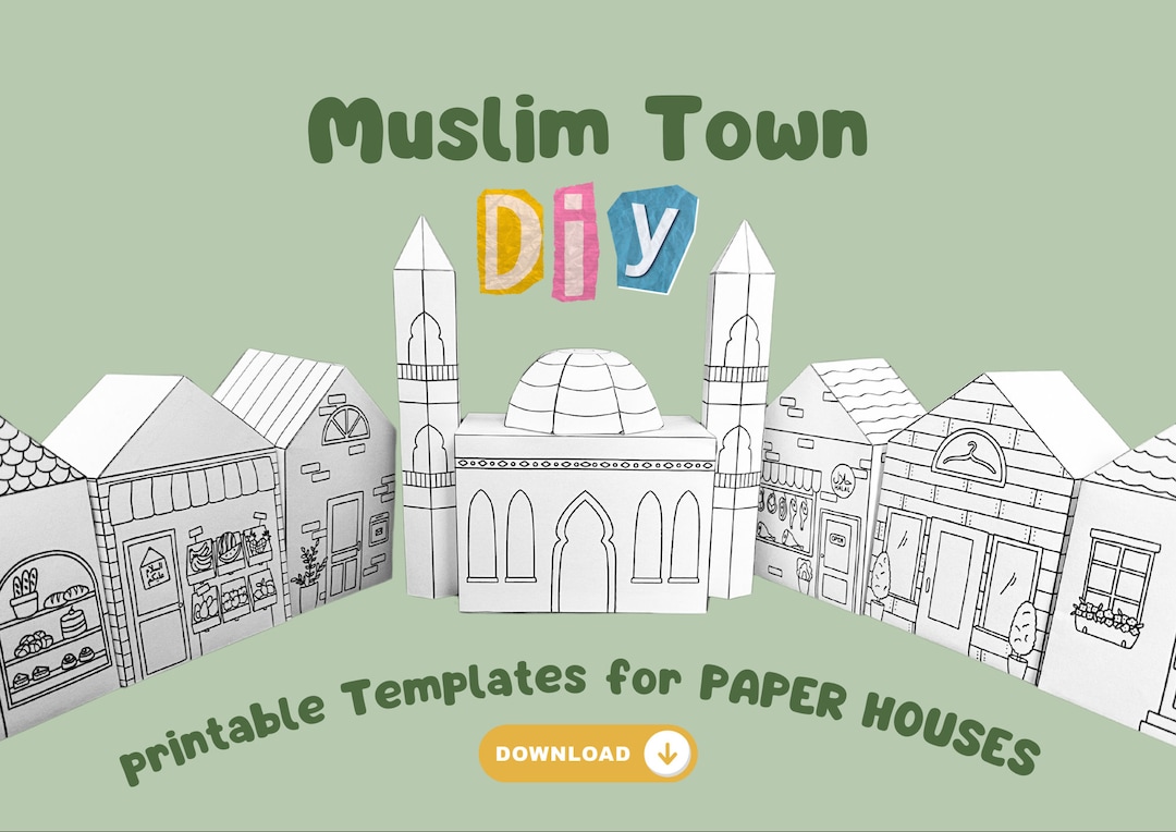 Paper Houses, DIY Kids, Muslim Education, Mosque Craft, Paper Toy ...