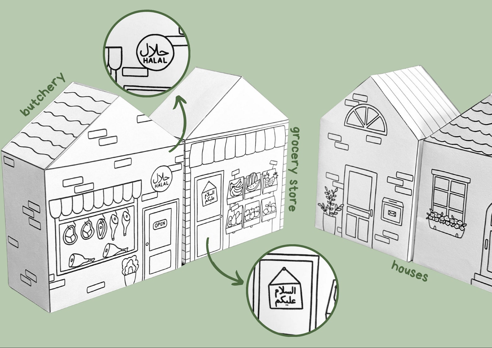 Paper Houses, DIY Kids, Muslim Education, Mosque Craft, Paper Toy ...