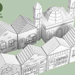 Paper Houses, DIY Kids, Muslim Education, Mosque Craft, Paper Toy ...