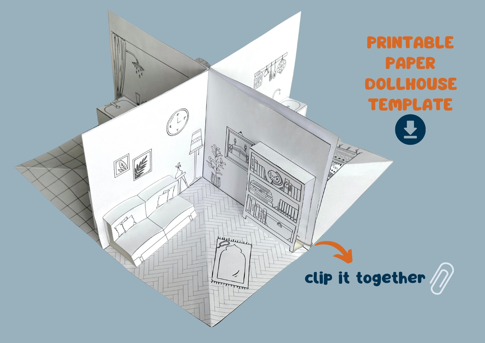 DIY Printable Pop-up House for Muslims, Islamic Crafts, Muslim ...