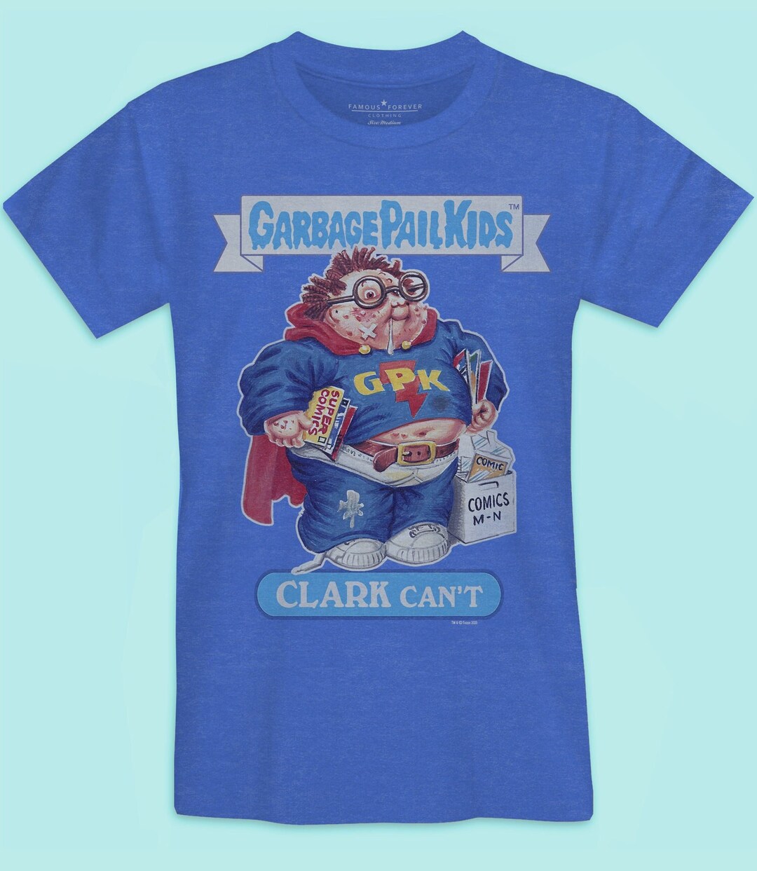 Exclusive Retro Tees Official Garbage Pail Kids Clarke Can't T-shirt by ...