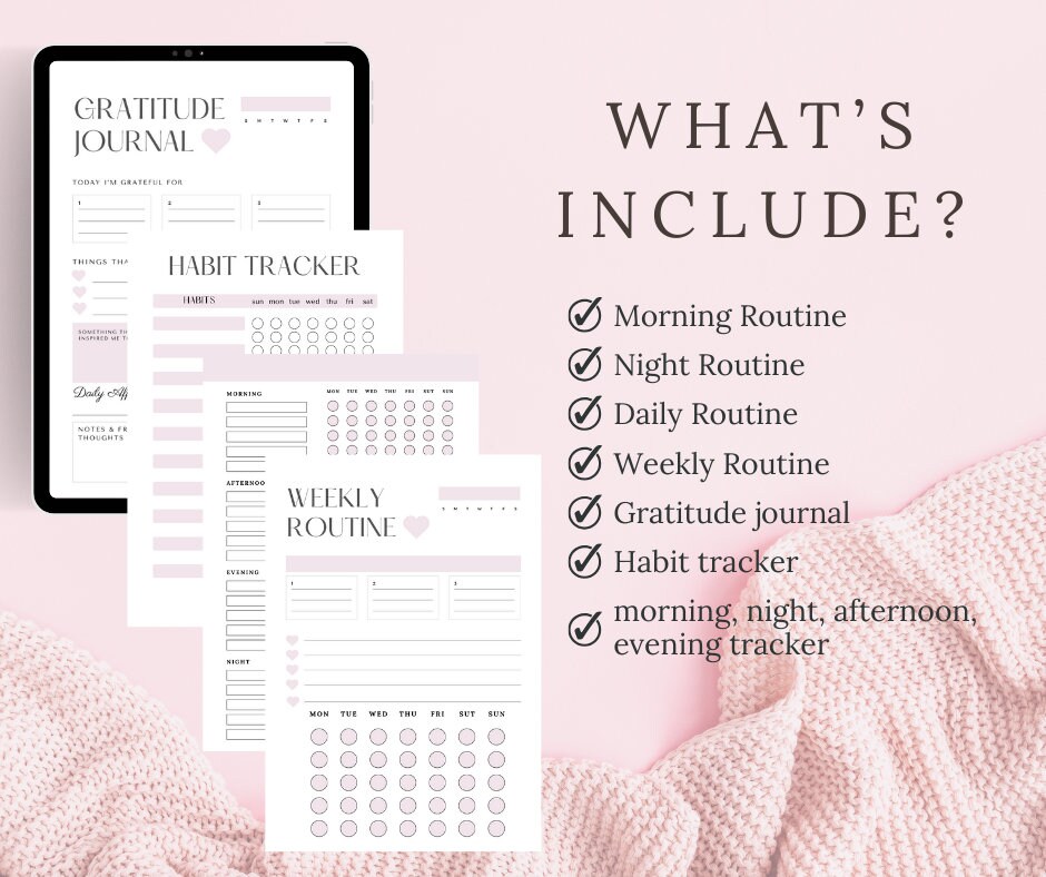 Morning Evening Night Routine Template, Daily to Do List, Canva ...