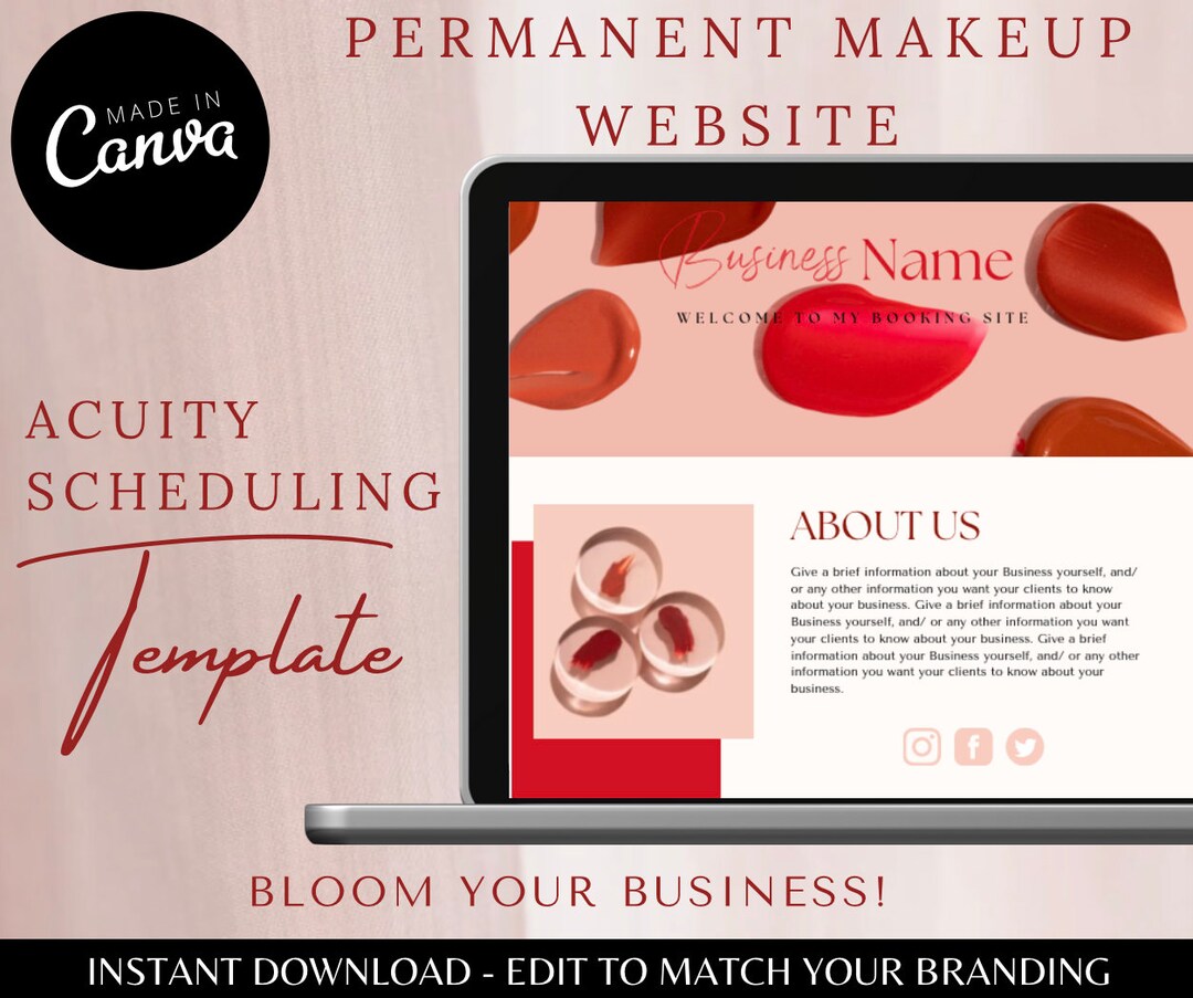 Acuity Scheduling Template, Makeup Artist Acuity Scheduling Template ...