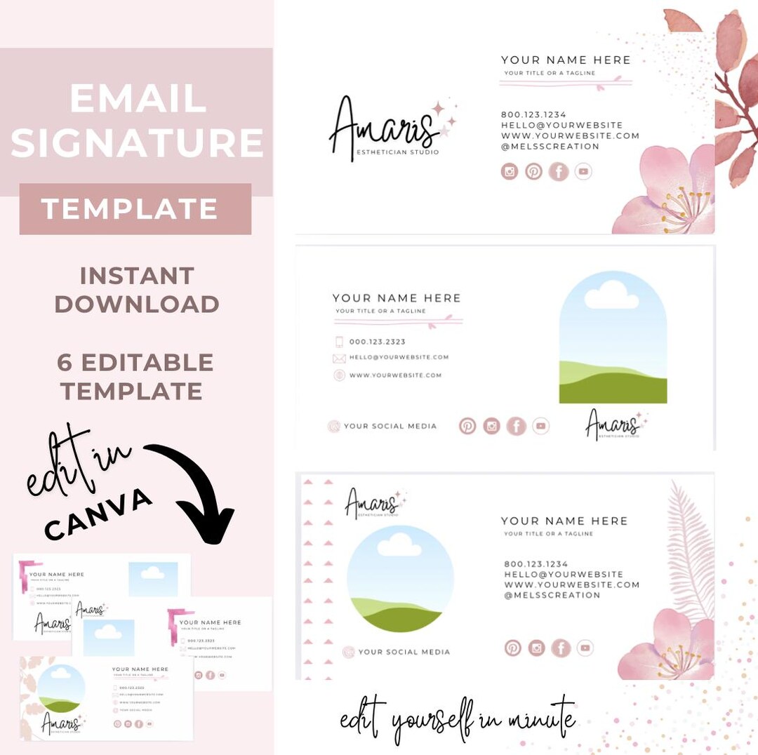 Rose Email Signature Design Logo Template, Best Selling Email Marketing ...