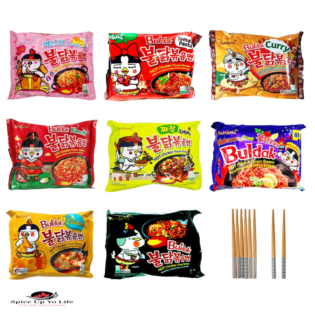 Introduction Box Buldak Flavors Samyang Buldak Ramen Mix of - Etsy