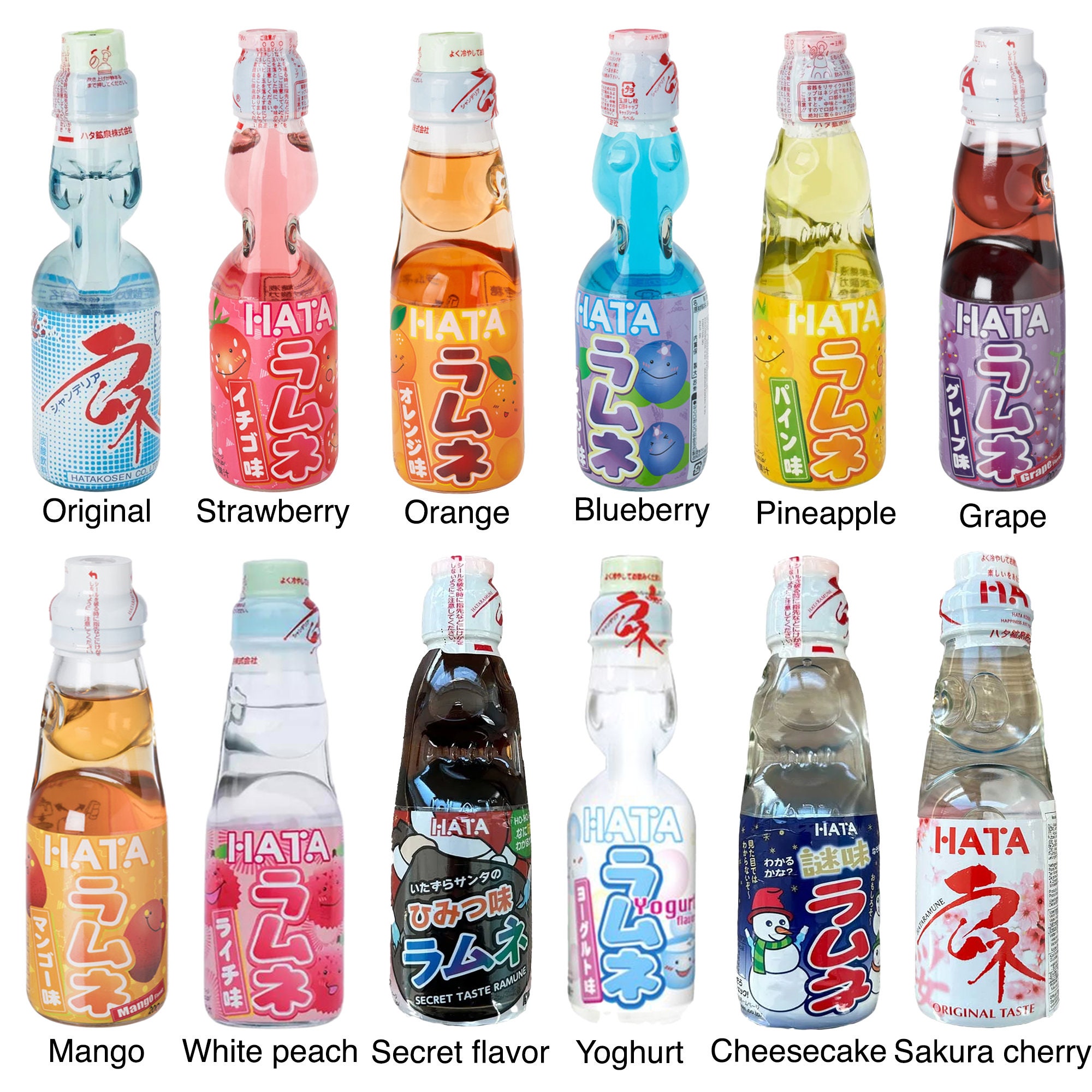 Hata Ramune Japanese Soda Variety Packs Hata Bin-iri - Etsy