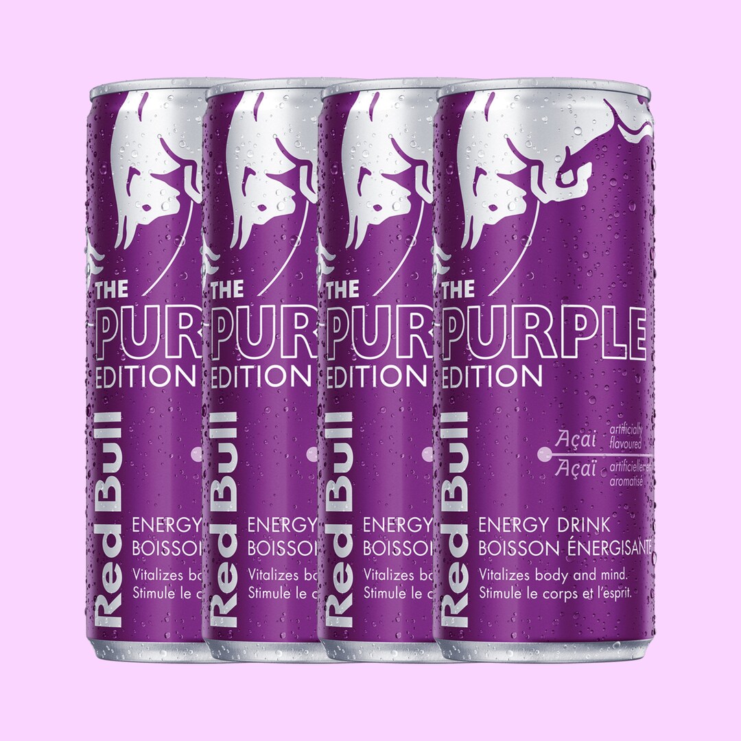 Red Bull Purple Edition Bebida energética sabor acai, paquete de 4 250 ...
