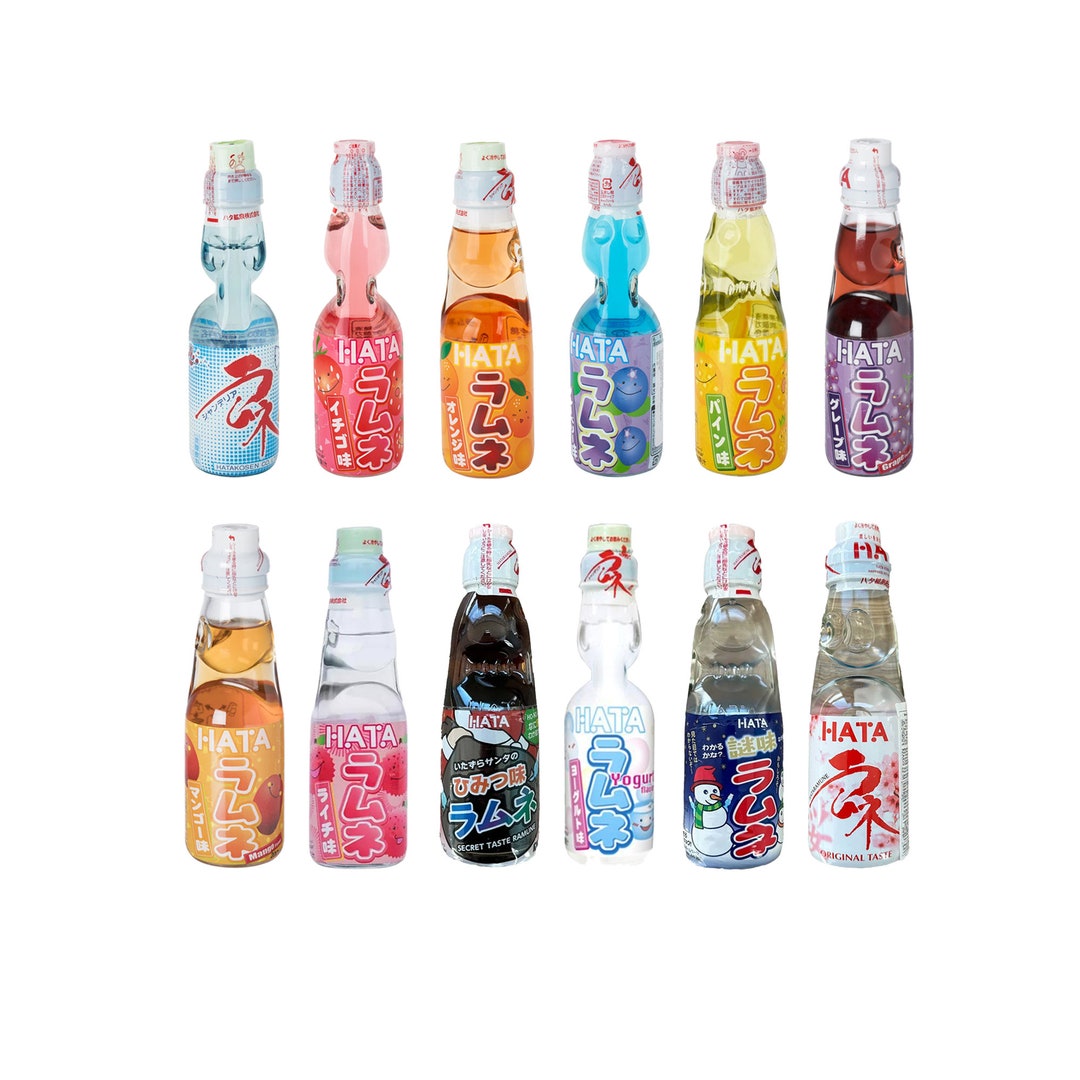 Hata Ramune Japanese Soda Variety Packs Hata Bin-iri Multiple Flavors ...