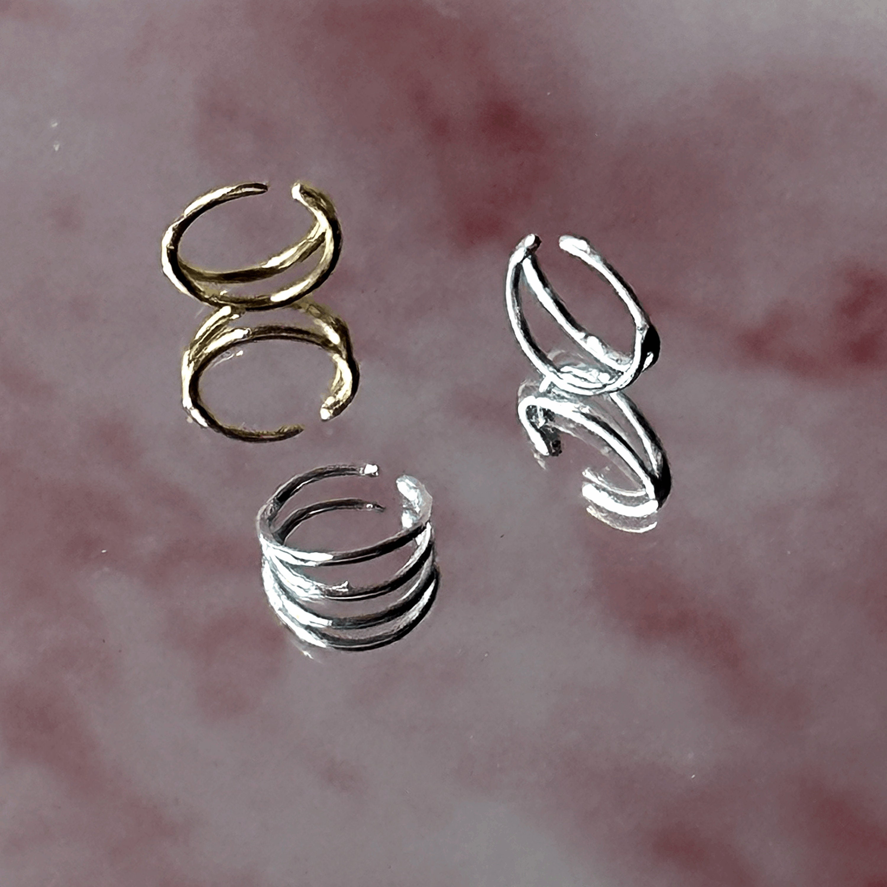 925 Sterling Silver Double Nose Ring for Single Piercing - Gift for Her ...