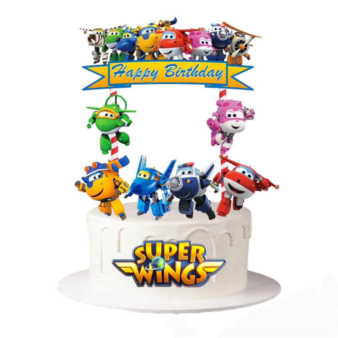 Super Wings Birthday Cake Topper Decoration SELF-ASSEMBLY - Etsy