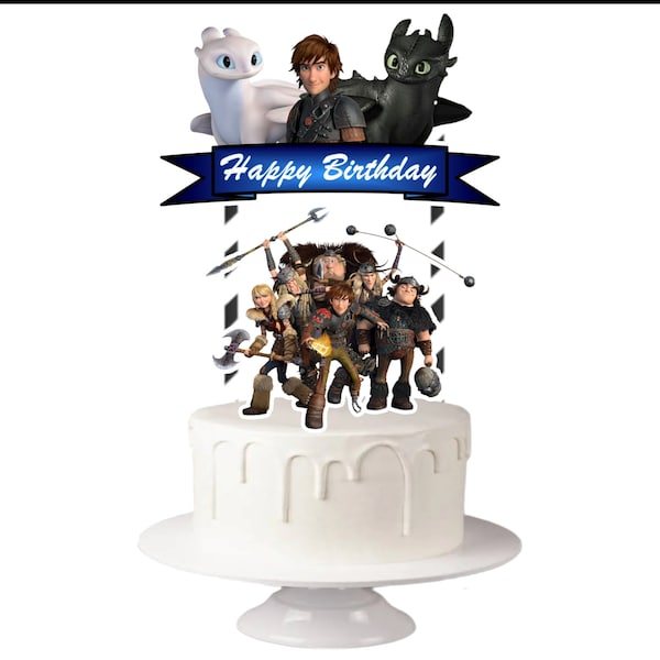 How to Train Your Dragon Cake Topper - Etsy