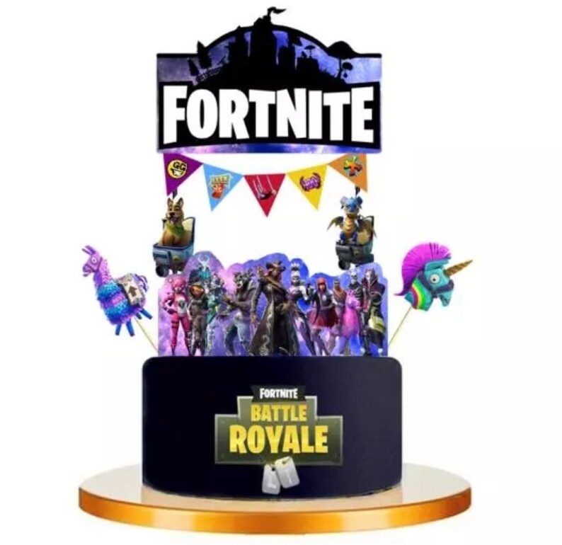 Battle Royale Video Game Birthday Cake Topper Decoration SELF-ASSEMBLY ...