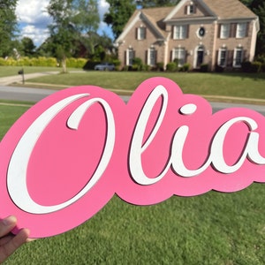 Customizable Wood Name Sign - Personalized Wall Decor With Painted ...